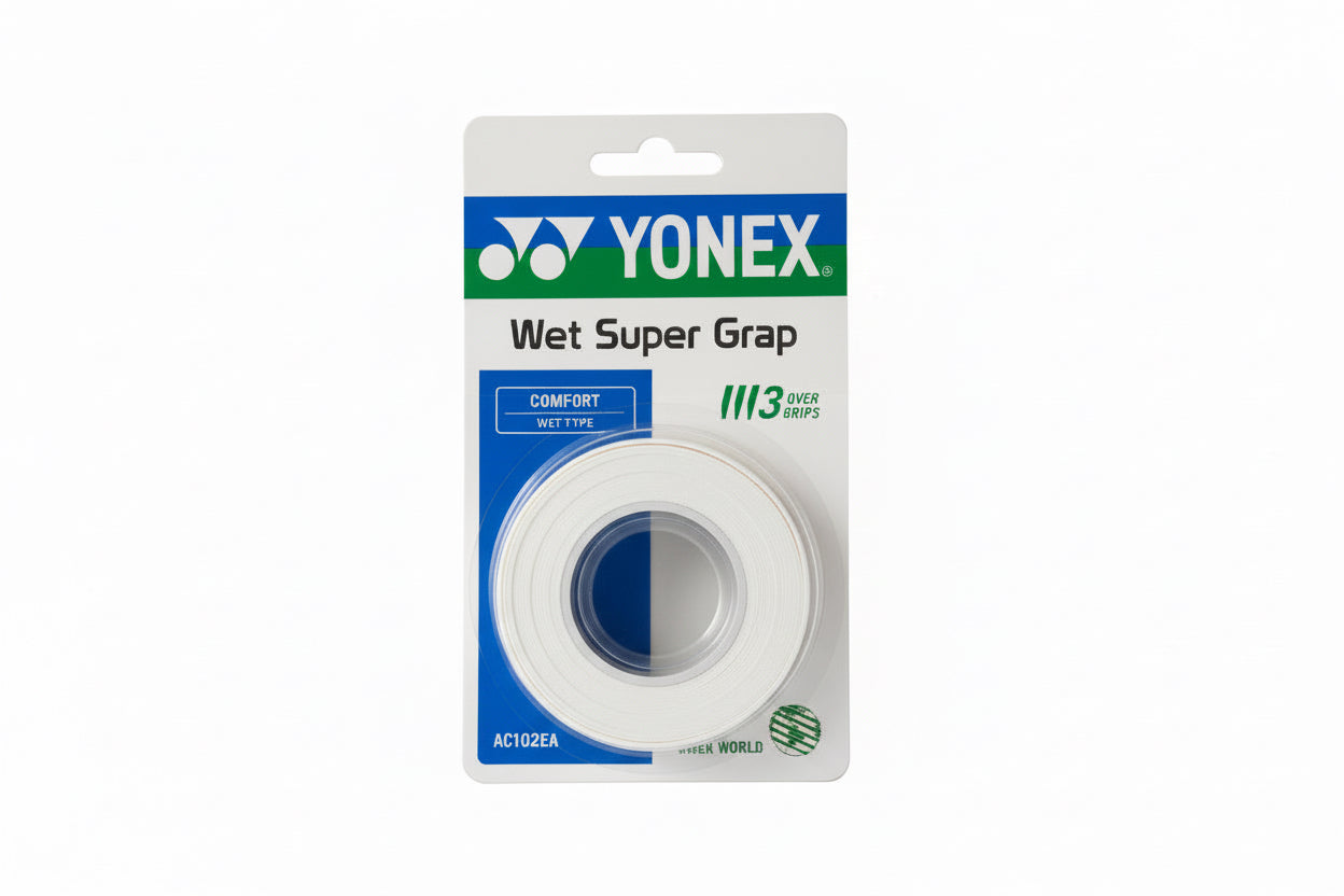 Yonex Wet Super Grap 3 pack White – Performance Tennis